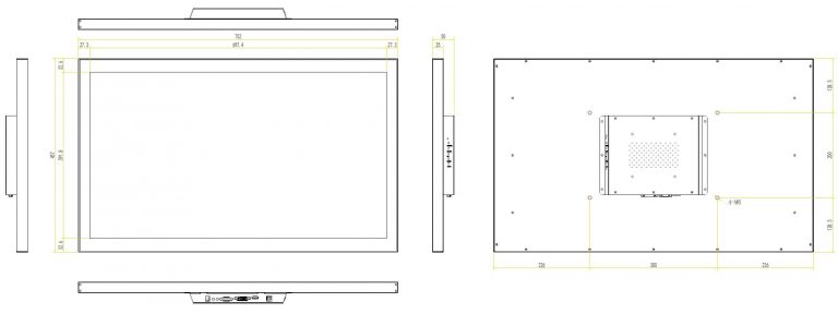 Capacitive Touchscreen Display Outdoor 32 Inch Industrial LCD Monitor