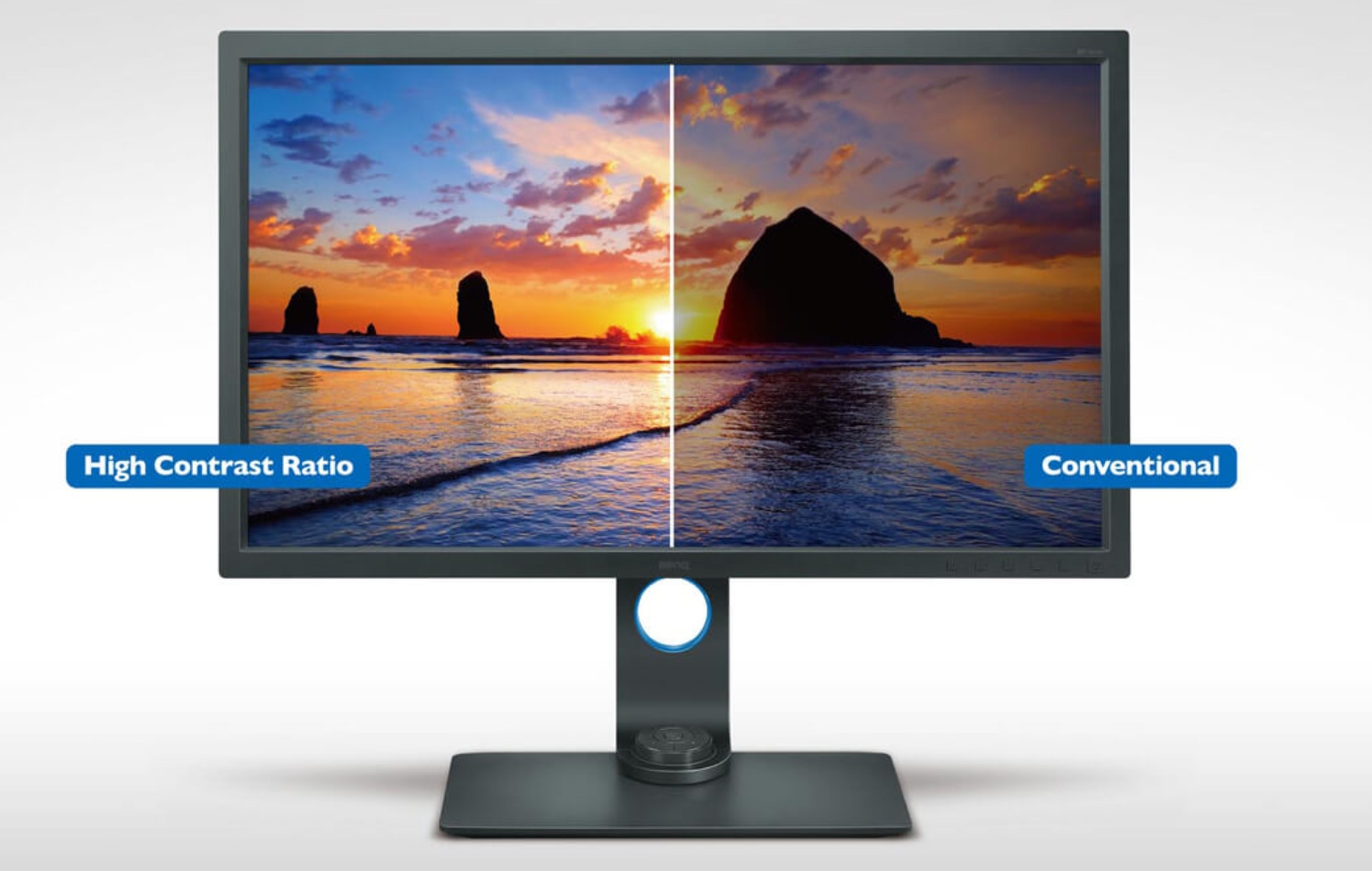 What role does contrast ratio play in industrial displays?