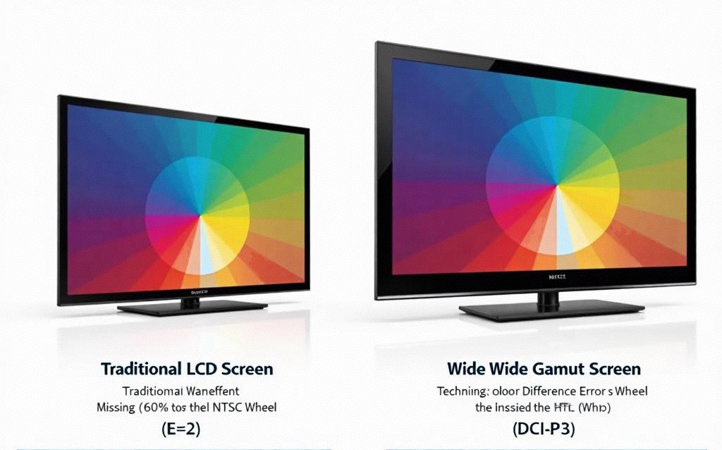 Wide color gamut screens in industrial quality inspection scenarios